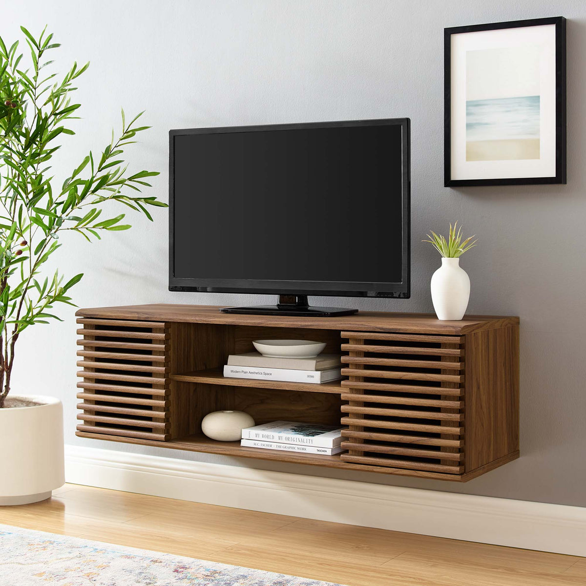 Render 46" Wall-Mount Media Console TV Stand by Modway — Lexmod