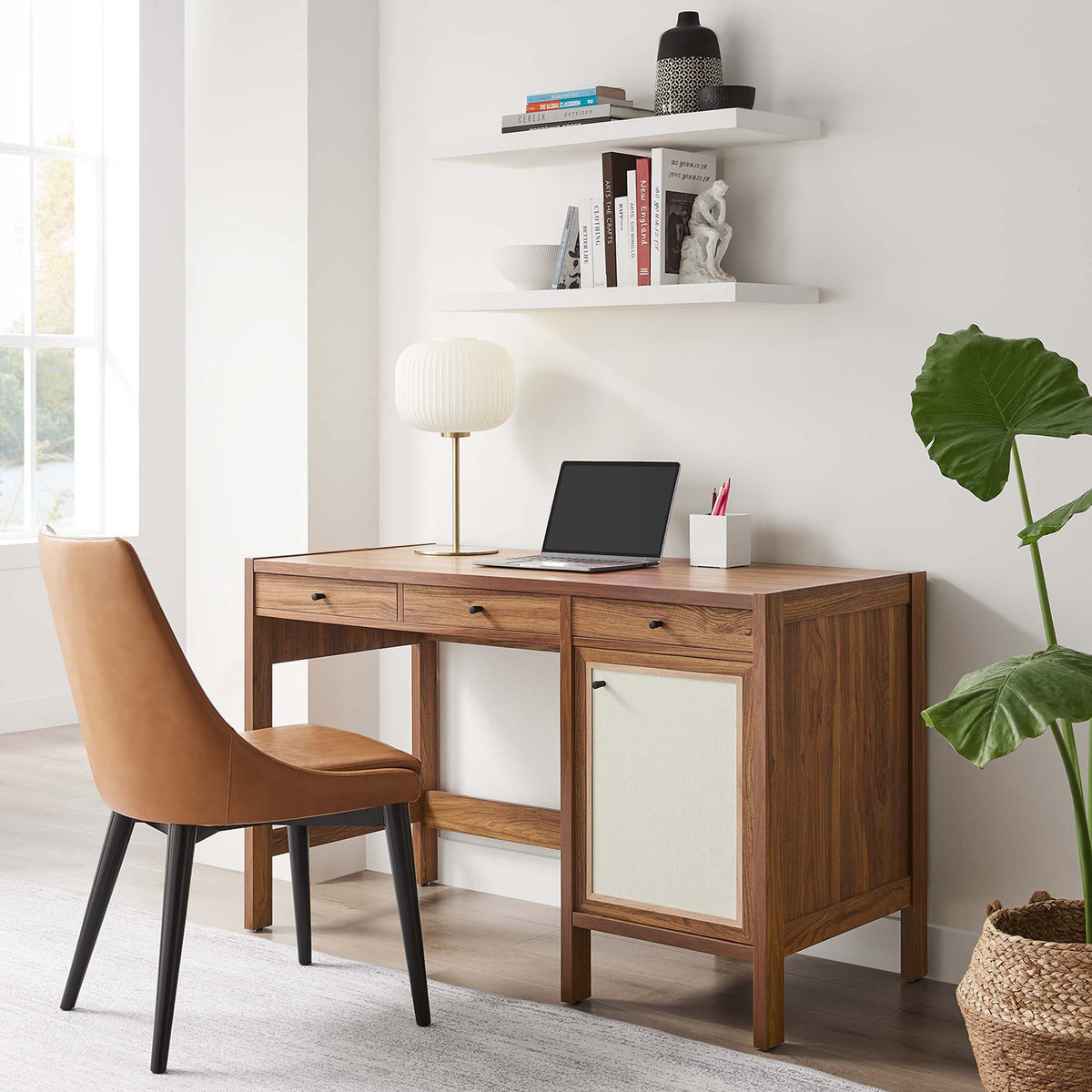 Capri 49" Wood Grain Office Desk by Modway — Lexmod