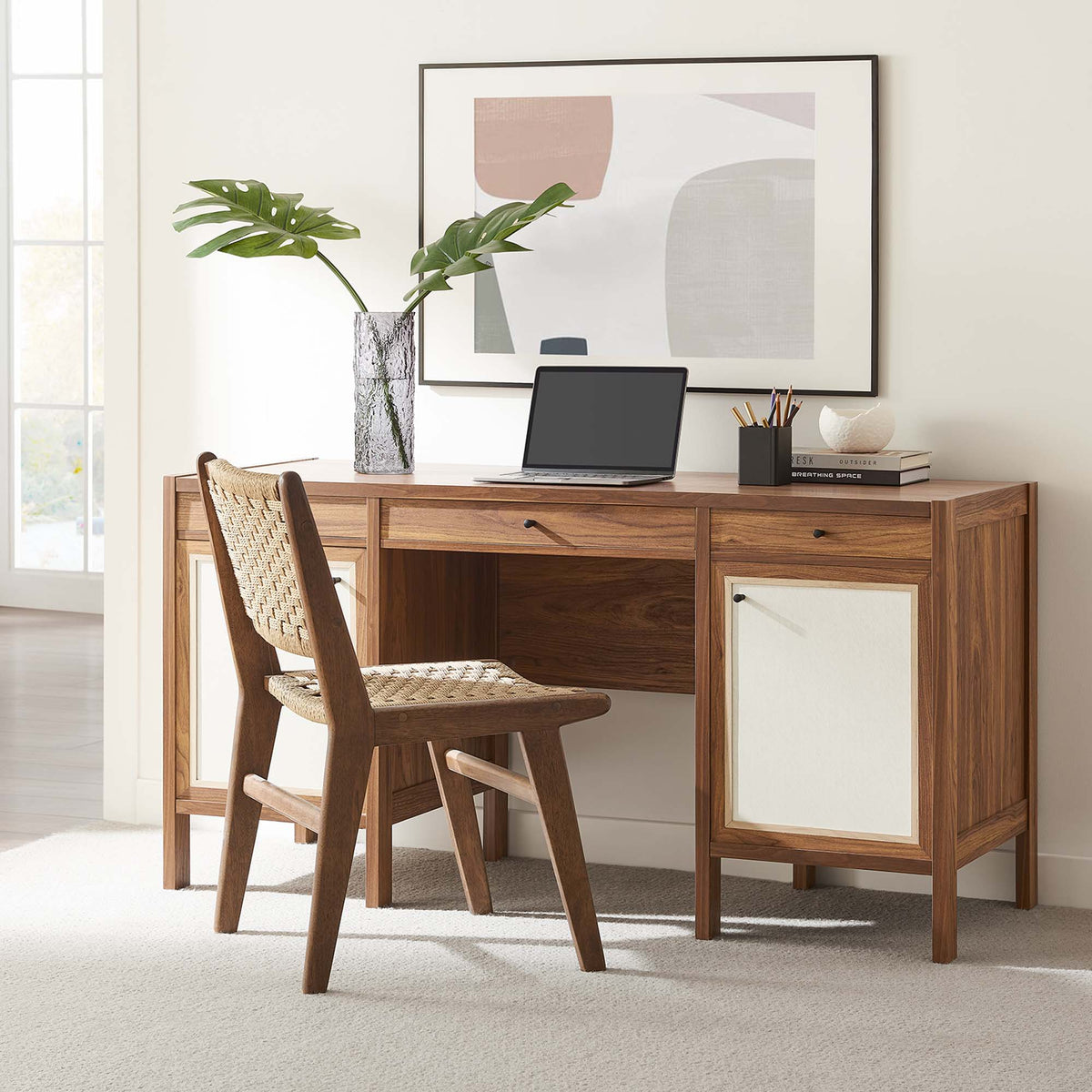 Capri 58" Wood Grain Office Desk by Modway — Lexmod