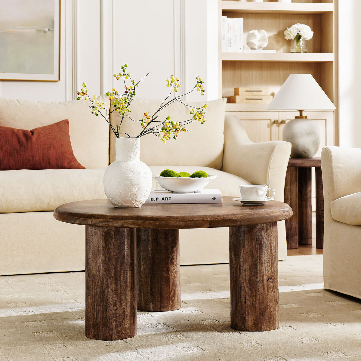Mavina Round Mango Wood Coffee Table by Modway — Lexmod